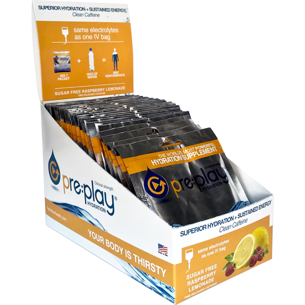 pre:play™ Clinical Strength Hydration - Time-Released Caffeinated ...